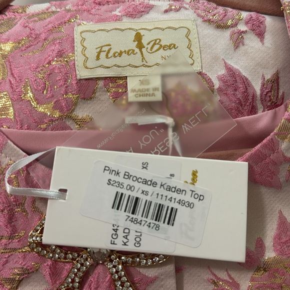 Flora Bea Nyc | Tops | Flora Bea Nyc Pink Brocade Set | Poshmark